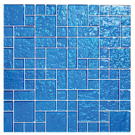 Mixed Artistry Blue Galaxy Glass Tile Galaxy Series | GG8M2348B17 ...