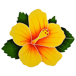 9" X 10" Artistry Hibiscus Ceramic Tile Designs | HIBYELS | Heritage ...