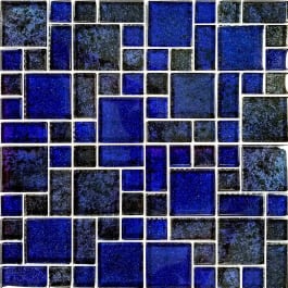 Mixed Artistry Cobalt Black Glass Tile Nightfall Series | NF6MXB22 ...