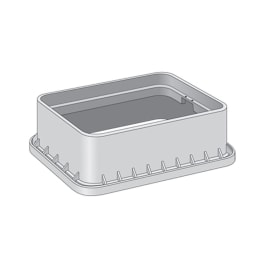 Valve Box Extension Only, 6" Rectangular Black Standard | Heritage Plus