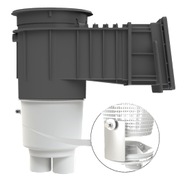 AQUASTAR FLOWSTAR SKIMMER WHITE WITH 7 DEGREE ANGLE FOR FIBERGLASS WITH ...