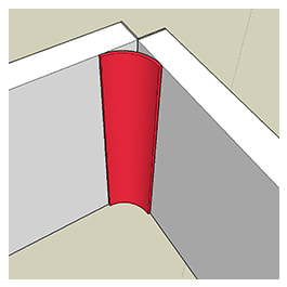 6 In Radius Corner Insert (42In) | AQSXF06R | Heritage Pool Plus