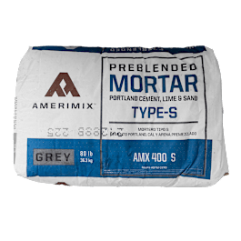 Amerimix Type S Mortar Mix, AMX 400, 80 lb | 100061992 | Heritage Plus