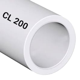 Pressure Pipe, 1/2" x 20' PVC White | Heritage Plus