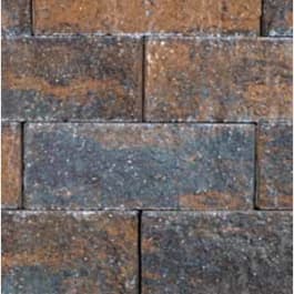 Borgert Products Retaining Wall, 16" x 12" x 6" Curved Split Face ...