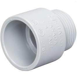 Conduit Terminal Adapter, 3/4" Threaded PVC Sch 40 | PVC-F TA07 ...