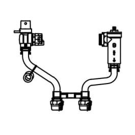 5/8" x 3/4" x 7" Brass 6040NL Series Vertical Inlet and Outlet Meter ...