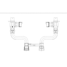 1" x 10" Brass 6040NL Series Vertical Inlet and Outlet Meter Setter ...