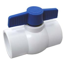 COLONIAL MIP COMPACT PVC BALL VALVE SXS WHITE PVC, EPDM, STANDARD PORT ...