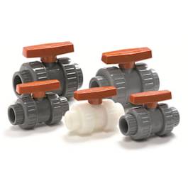 2" Slip x Threaded PVC 235 psi 101N Series True Union Ball Valve ...