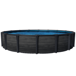 Carvin Diamond Series 33' Downtown Round Resin ABG Pool, 54" Wall, 6 ...