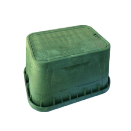 Valve Box, 12" x 20" x 12" Rectangular Green Irrigation Control Valve ...