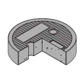 8-7/8" Dia x 2" H Round Concrete Gray Irrigation Light Duty For F08 ...
