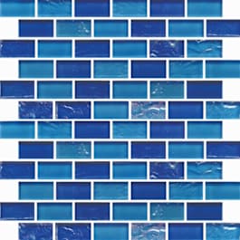 1" x 2" Surfside Texas Beaches, Glass Mosaic, 11 SQFT/Box Sold By Sheet ...