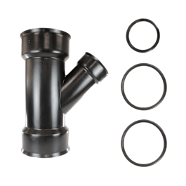 ADS Reducing Wye, Bell-End HDPE 45 Degrees Degrees Watertight Dual Wall ...