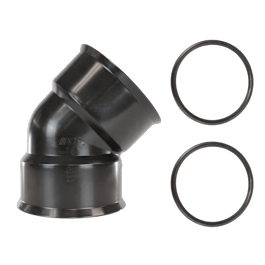 Watertight Elbow, 12" Bell-End 45 Degrees HDPE Dual Wall Injection ...