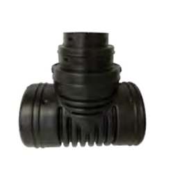 8" x 8" x 6" /4" Barb Black HDPE Reducing Blind Multiple Tee ...