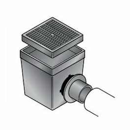 9 x 9" Square Basin Kit with Green Grate | DRT0909SD2KG | Heritage Plus