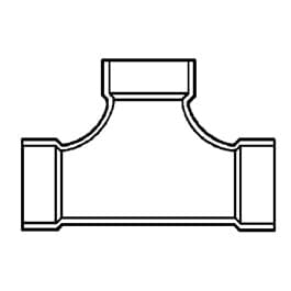 PVC DWV Two Way Cleanout Tee 4" Hub | P448-040 | Heritage Plus