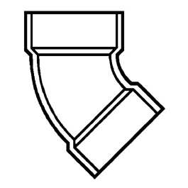 Elbow, 2 x 2" Hub x Hub PVC 45 Degree | Heritage Plus