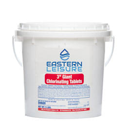 Eastern Leisure 3" Chlorine Tablets 5 lb Pail 4/Case - Wrapped ...
