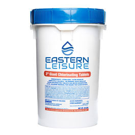 Eastern Leisure 3" Chlorine Tablets 50 lb Pail - Wrapped, 36/Pallet ...