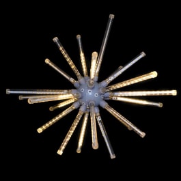 A LED 3D Meteor Burst, 20" Warm White Steel Frame Low Voltage Combo ...