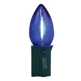 Smooth Screw-In C7 LED Blue Transparent Commercial Grade LED Bulb ...