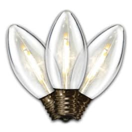 Smooth E17 C9 LED Pure White Transparent Filament Christmas LED Bulb ...