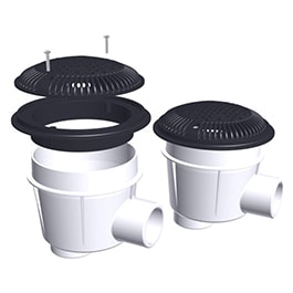 Hayward 8" Round Main Drain Dual Suction Outlet w/ Adjustable Collar, 2 ...