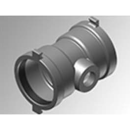 Tapped Tee, 4" x 4" x 1-1/2"FNPT Ductile Iron | Heritage Plus