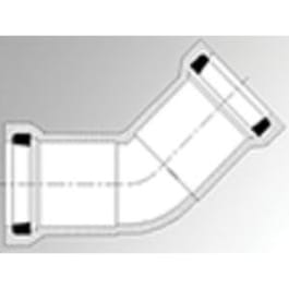 PVC Elbow 4 in. Gasketed SDR-21 45 Degree 1-Piece | 122040 | Heritage ...