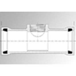 Service Tee, 4 x 4 x 2" Gasketed x Gasketed x FNPT PVC SDR-21 1-Piece ...