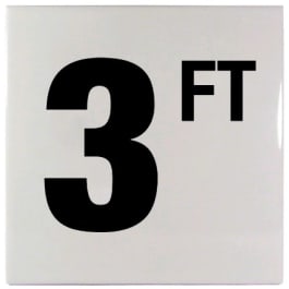 Inlays 3 Ft Smooth Marker Tile , 3FT SM | C610030 | Heritage Pool Plus