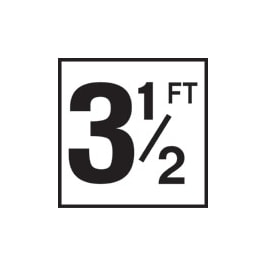 Inlays "3-1/2FT" 6" x 6" Ceramic Tile Depth Marker, Black/White ...