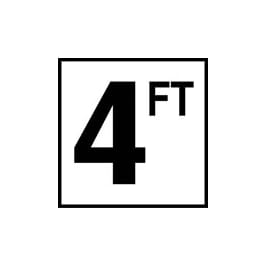 Inlays 4Ft Sr 4 W/Ft Depth Marker-Ceramic Black/White Skid Resistant 6 ...