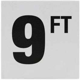 9Ft Sr Inlays 9 W/Ft Depth Marker-Ceramic Blk/White Skid Resistant 6 ...