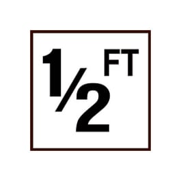 Inlays 1/2Ft Vinyl Depth Mark | V620005 | Heritage Pool Plus