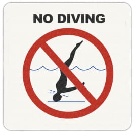 Inlays No Dive Stick On Vinyl Marker 6" | V621500 | Heritage Pool Plus