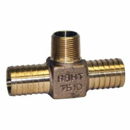 Hydrant Tee, 1" x 1" x 3/4"Insert x Insert x MIP Lead Free Bronze ...