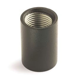 1.5" Textured Black Aluminum For 1/2" NPSM Threaded Stems Stem Coupler ...