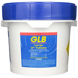 GLB Large 3" Chlorine Tablets 25 lb Pail | 71234 | Heritage Pool Plus