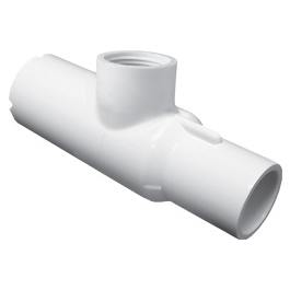 Tee, 1" S x Spigot x FTHD White PVC Schedule 40 Manifold | Heritage Plus