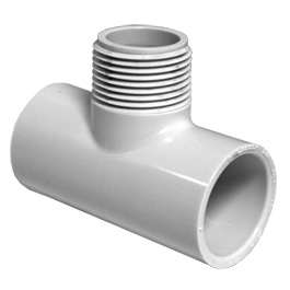 Sch 40 Manifold Tee S x S x MIP 402B-010, 1" | Heritage Plus