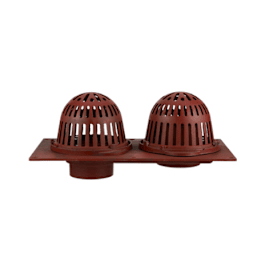 MIFAB Cast Iron Combined Roof Drain with Aluminum Dome & Overflow ...