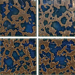 Noble Field Porcelain Tile, Blue, 3" x 3" | Heritage Pool Plus