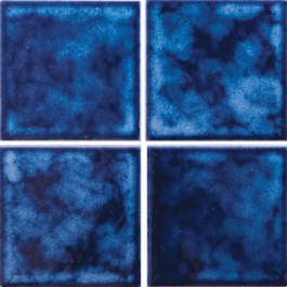 Mottled Blue Noble Field Porcelain Tile, Blue, 3" x 3" | Heritage Pool Plus