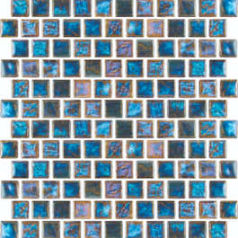 Coringa Islet Coral Sea Porcelain Tile, Blue/Brown, 1" x 1" | Heritage ...