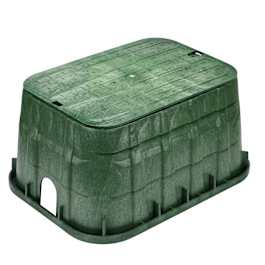 NDS Valve Box, 13" X 20" Rectangular Green Box Irrigation Control Valve ...