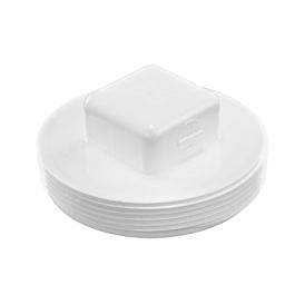 Countersunk Plug, 4" MPT PVC P Series SDR-35 Solvent Weld | 41P8 ...